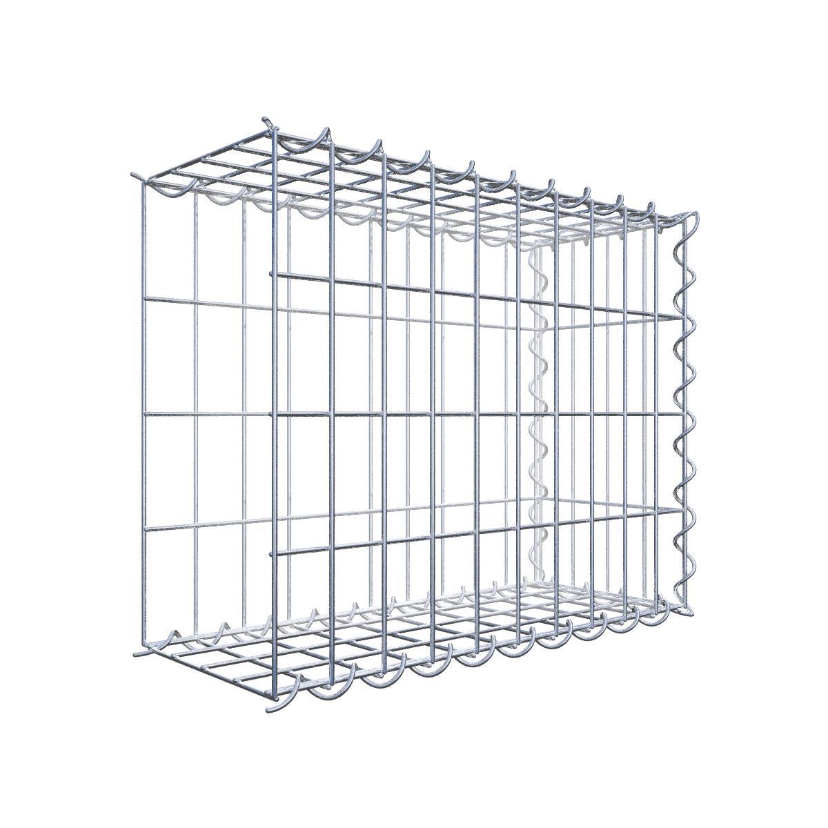 Gabion à monter en longueur 50 cm x 40 cm x 20 cm (L x H x P), maille 5 x 10 cm, Spirale, Avert ...