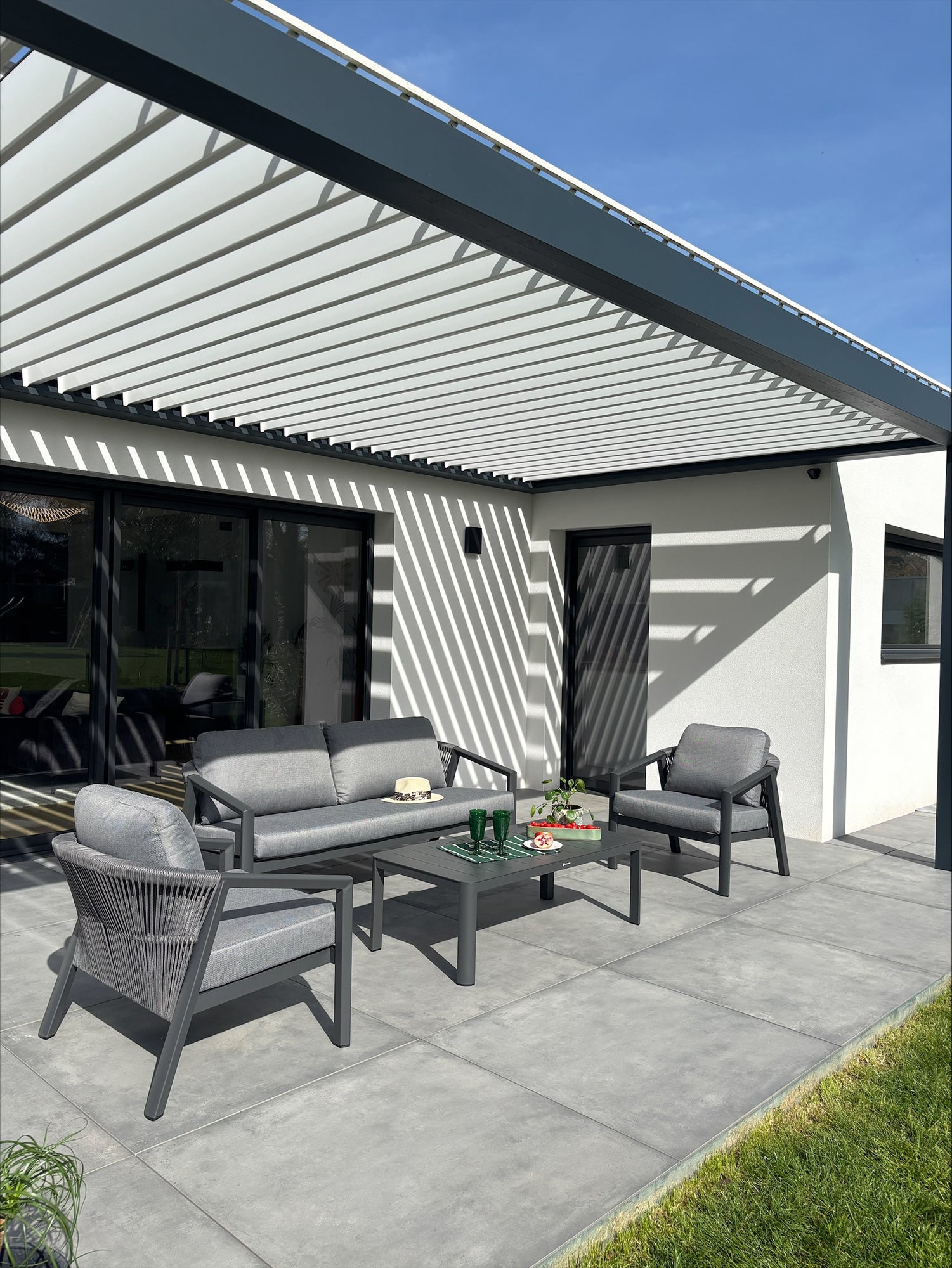 Salon de jardin bas 5 places KELIA - REMARQUABLE | Leroy Merlin