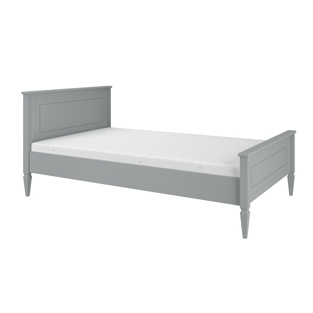 Lit 120x200 sommier inclus Ines Gris | Leroy Merlin