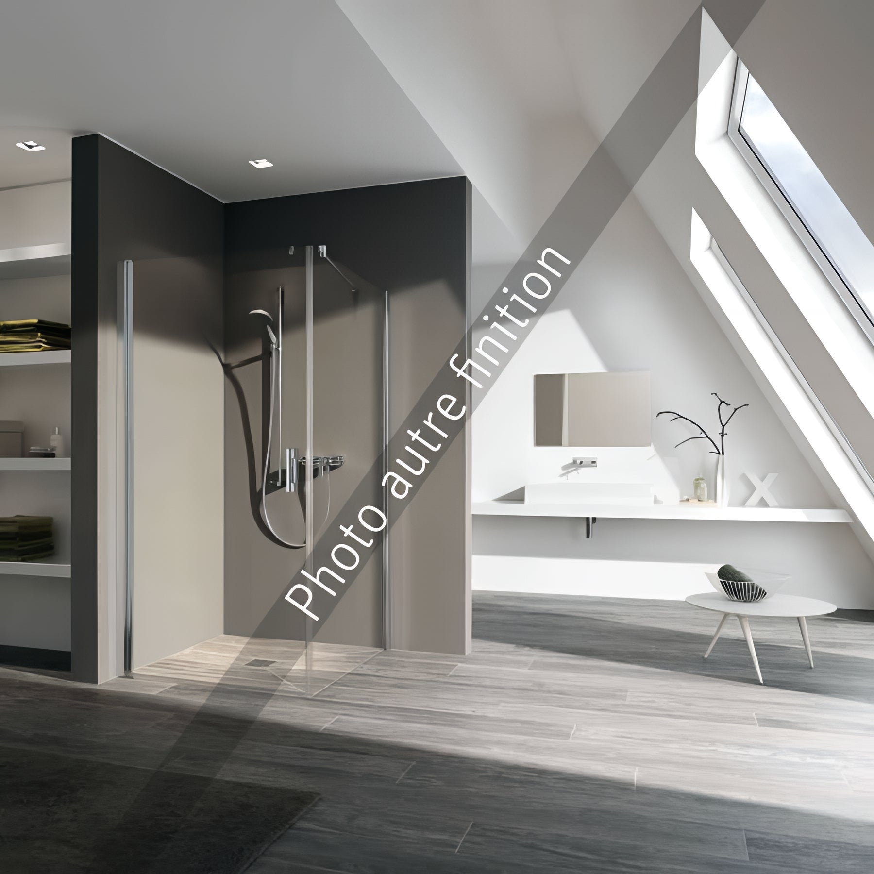 Paroi de douche pivotante largeur 100 cm hauteur 200 cm profilé argent ...