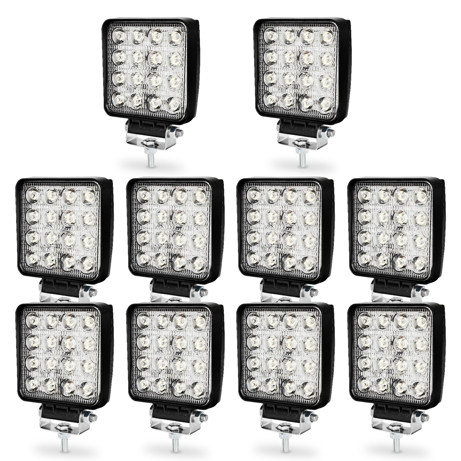 10x fari da lavoro a LED 48W fari da lavoro a LED fendinebbia per auto camion UTV SUV trattore ...