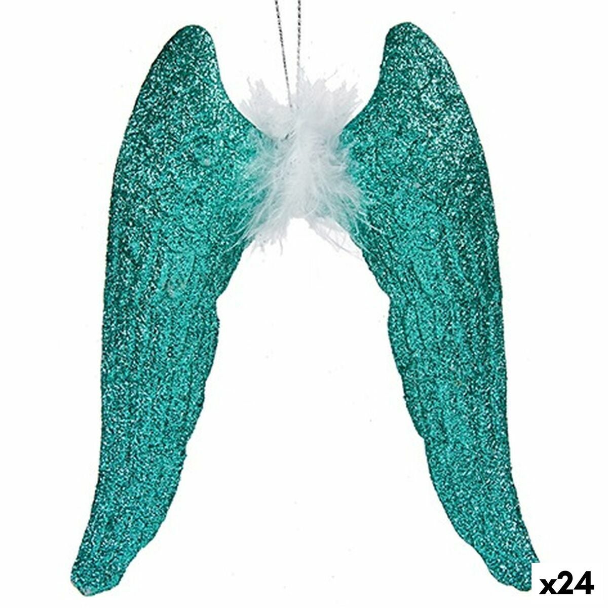 Decorazione Natalizia Ali d'Angelo Verde Plastica Porporina 12,5 x 15 x ...
