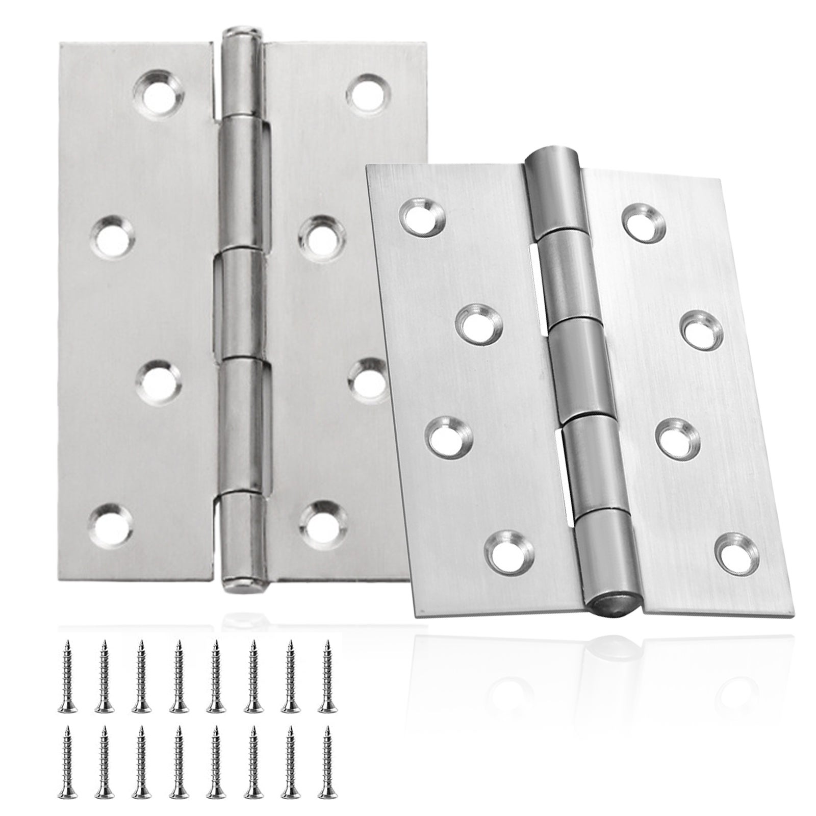 FANMITRK 2Pcs 100x70mm Heavy Duty Stainless Steel Door Hinges 2mm Thick ...