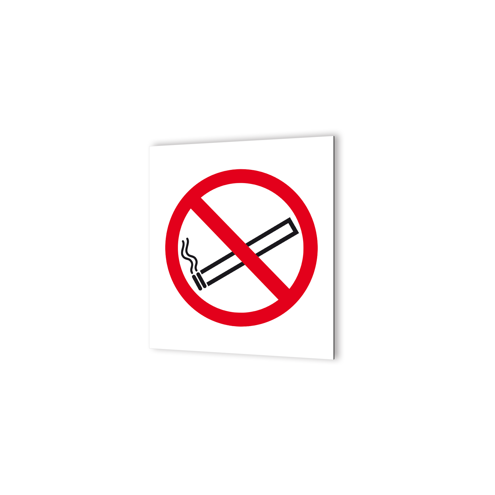 Panneau interdiction de fumer - Signalétique Dibond blanc - Pictogramme ...