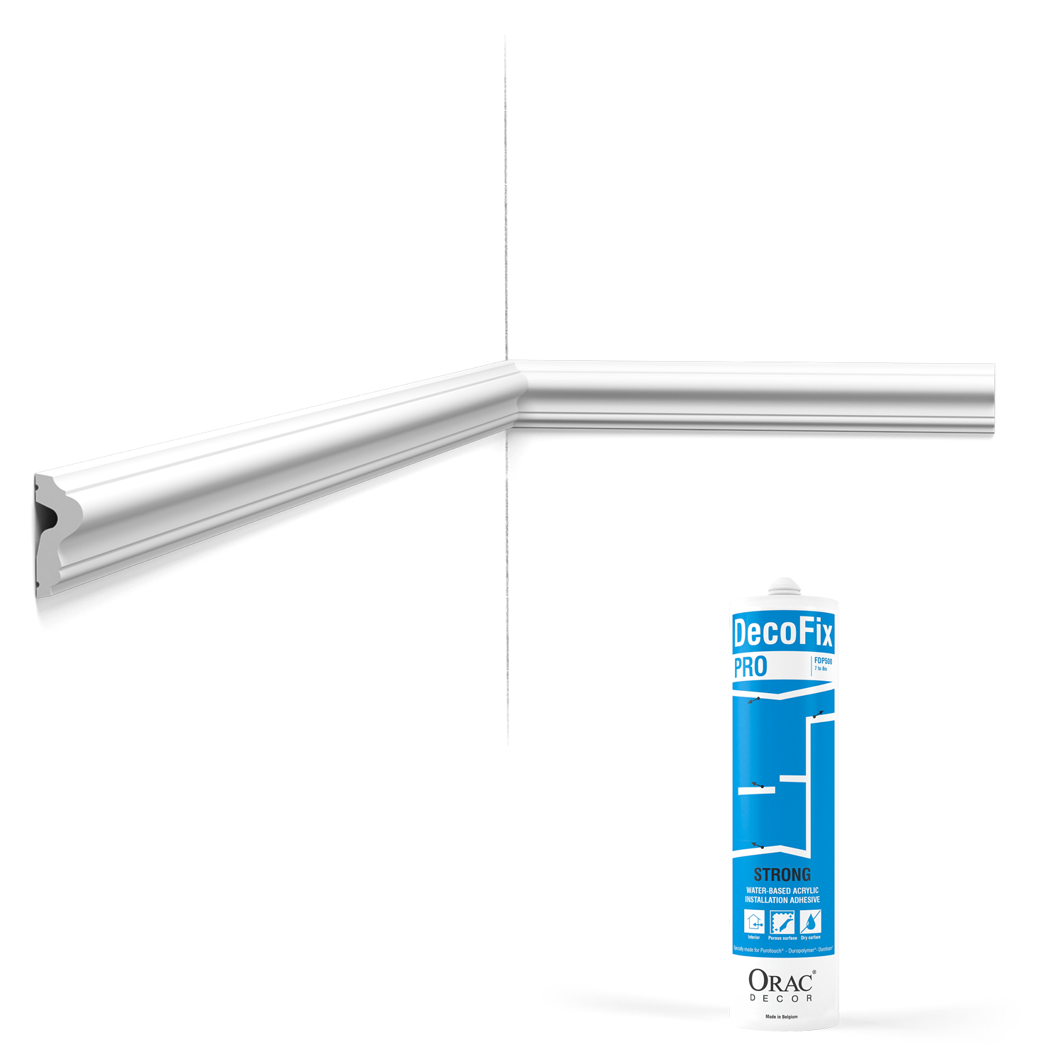 Pack 10 mètres Cimaise murale P8030 avec colle - Orac x Cimaises-et ...