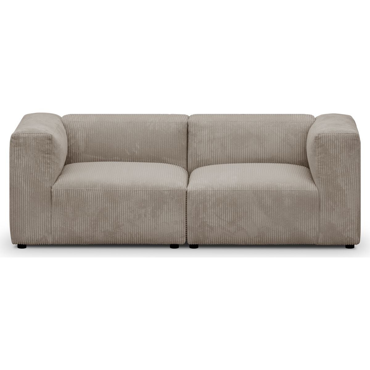 Canapé modulable 3 places en velours côtelé taupe - Modulo | Leroy Merlin
