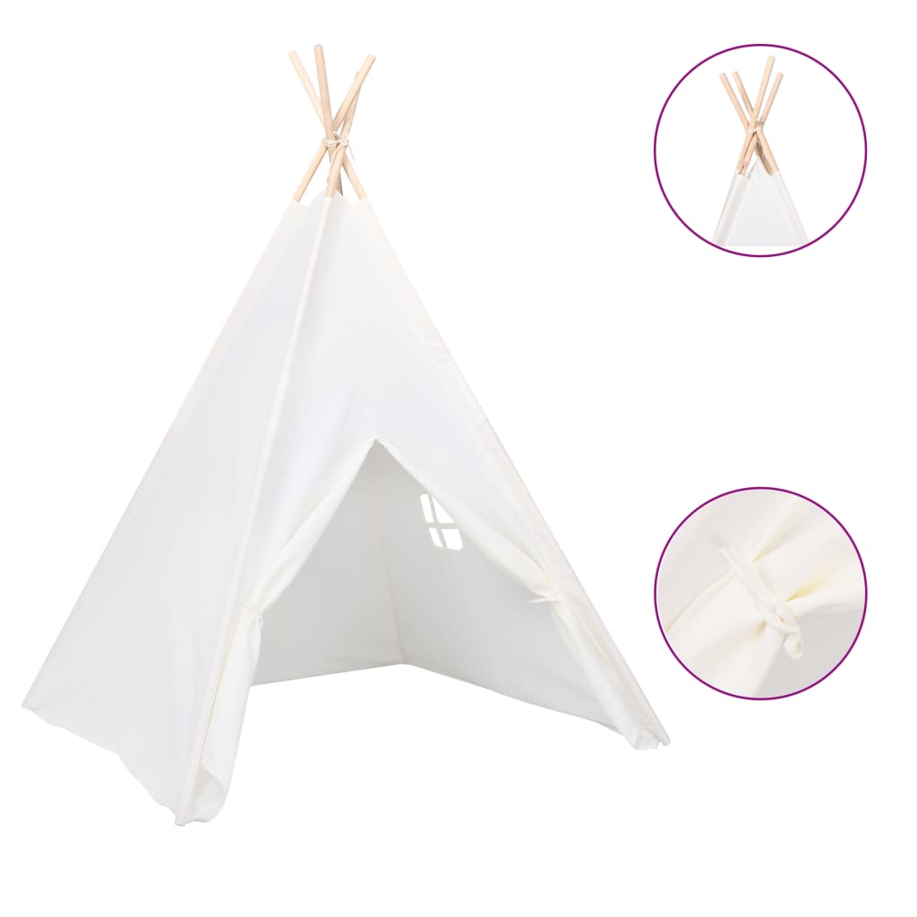 Tonnelle de jardin | Tente tipi d'enfants avec sac Peau de pêche Blanc ...