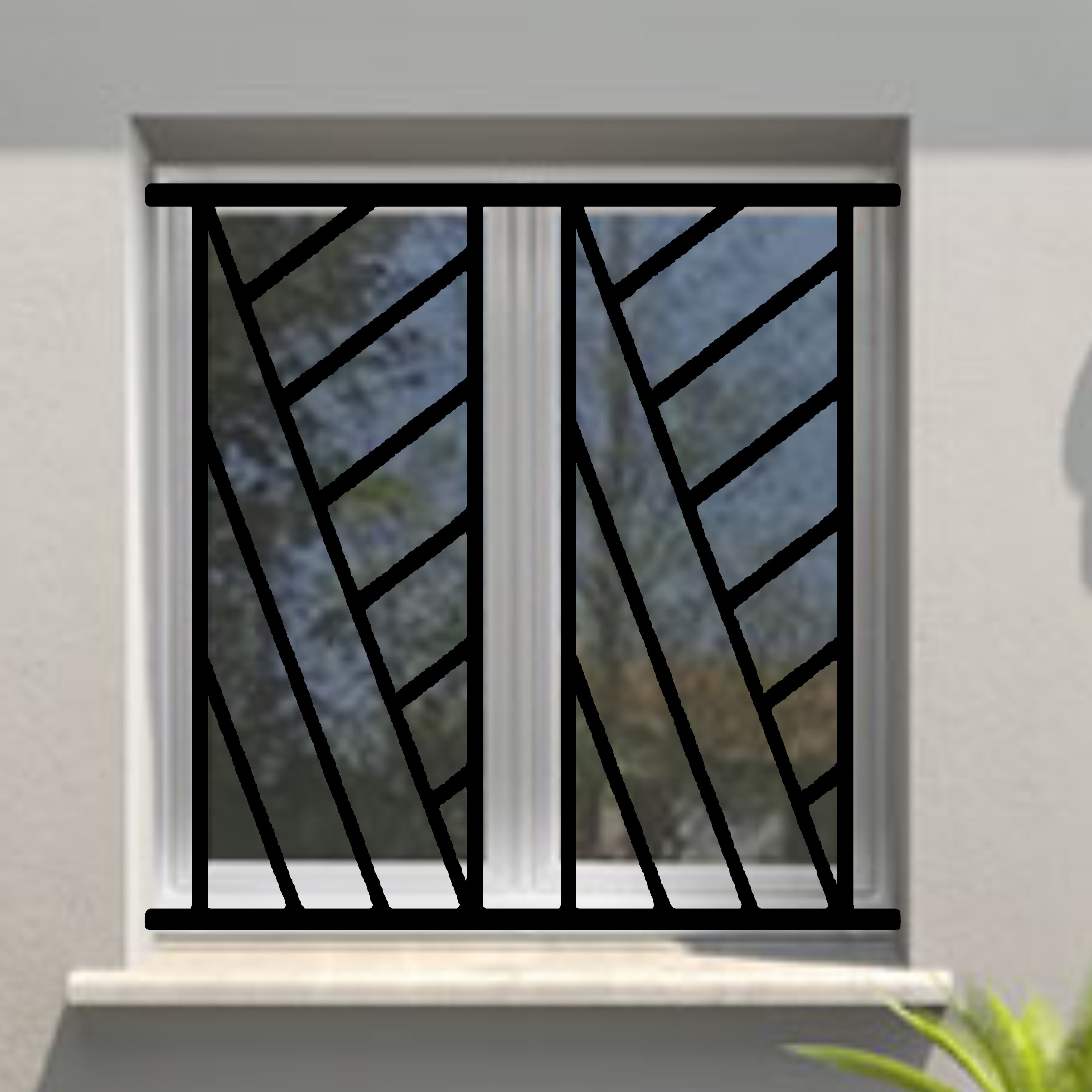 Grille de Defense Omega pour Fenetre H= 95 cm x L= 140 cm (côte tableau ...