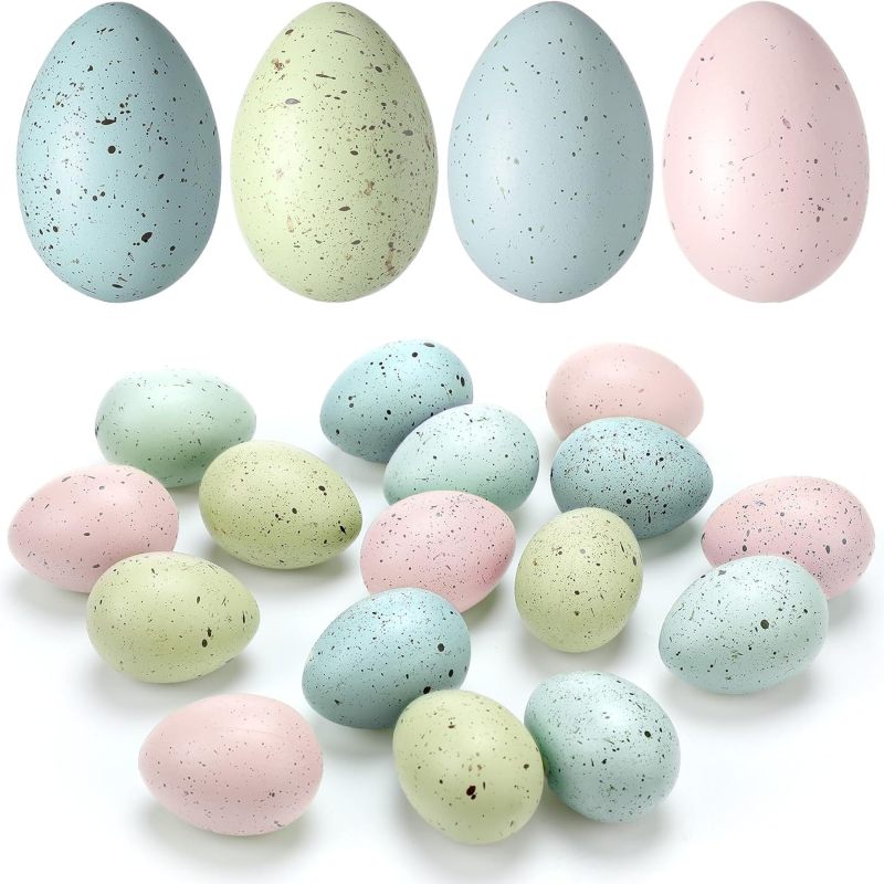24 2.4-pouce Speckled Pâques Eggs, Fake Chicken Eggs pour Spring ...