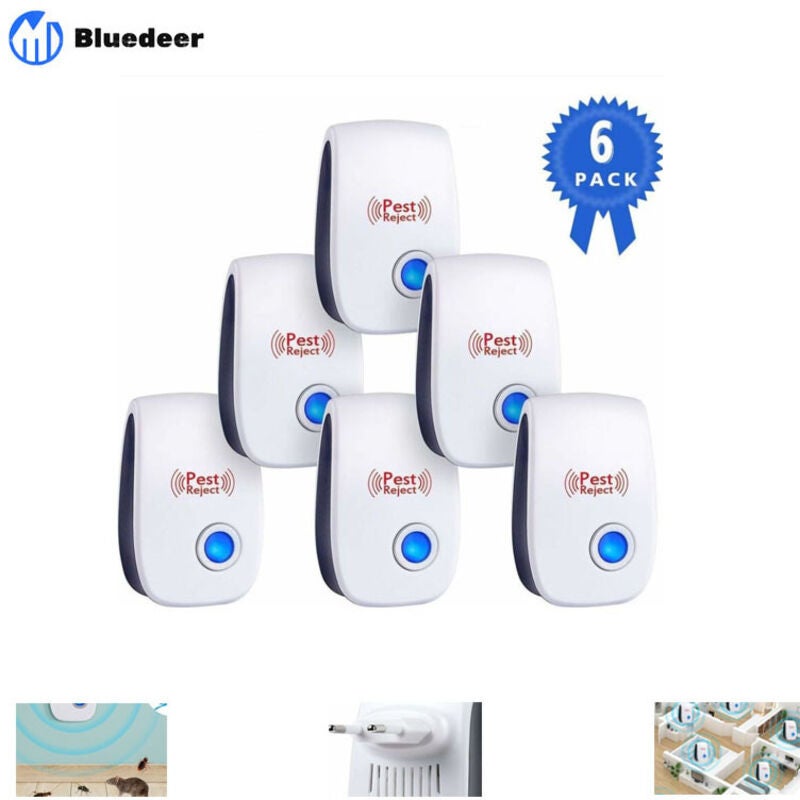 Répulsif ultrason pour souris et rats Pack de 6 appareils Protection ...