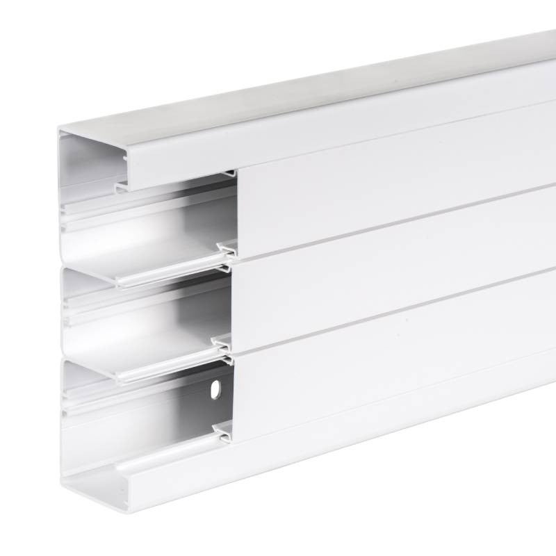 Goulotte PVC Optiline 45 à clipsage direct - L185 x H55mm | Leroy Merlin