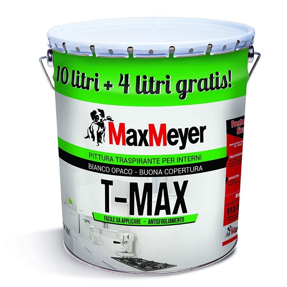 Peinture blanche transpirante à base d'eau T Max 14 litres Max Meyer ...