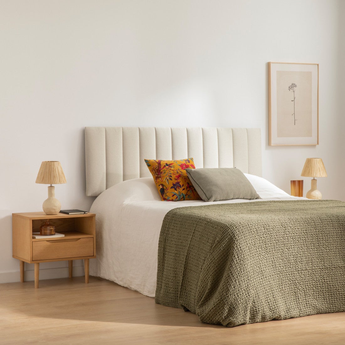 Cabecero tapizado beige 165 x 55 cm | Leroy Merlin
