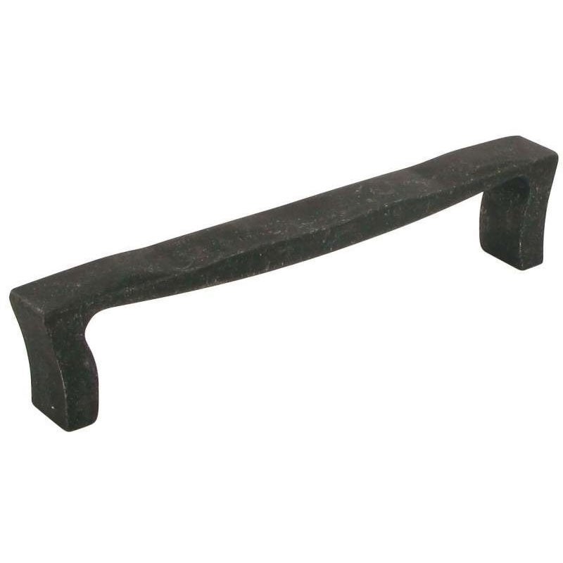 Poignée métal - Décor : Fer noir - Entraxe : 128 mm - Hauteur : 31 mm ...