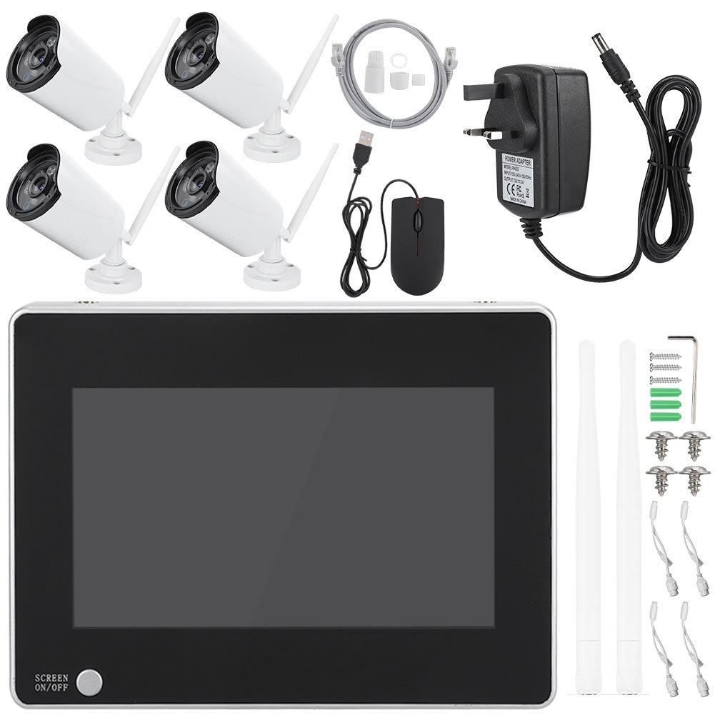 Caméra de vidéosurveillance cctv sans fil 7 pouces avec vision nocturne ...