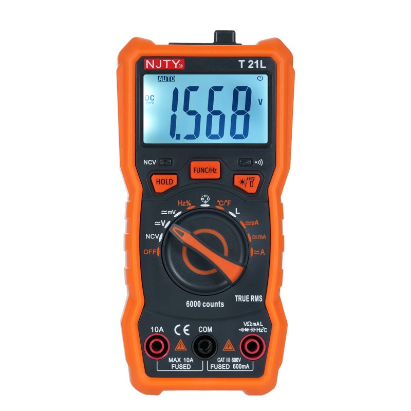 T21L LCR Multifonctionnel Digital Multimeter 6000 Counts, Smart Burn ...