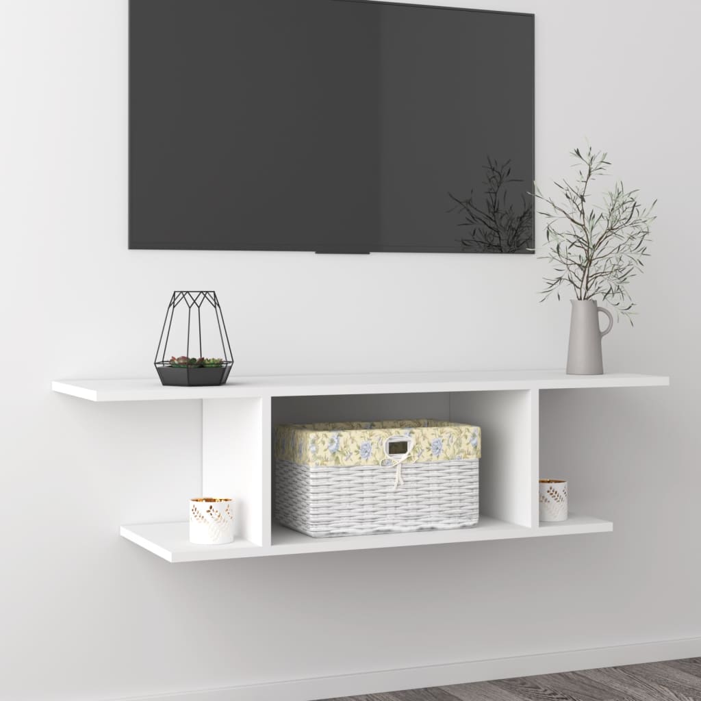 Mueble de pared para TV blanco 103x30x26,5 cm | Leroy Merlin