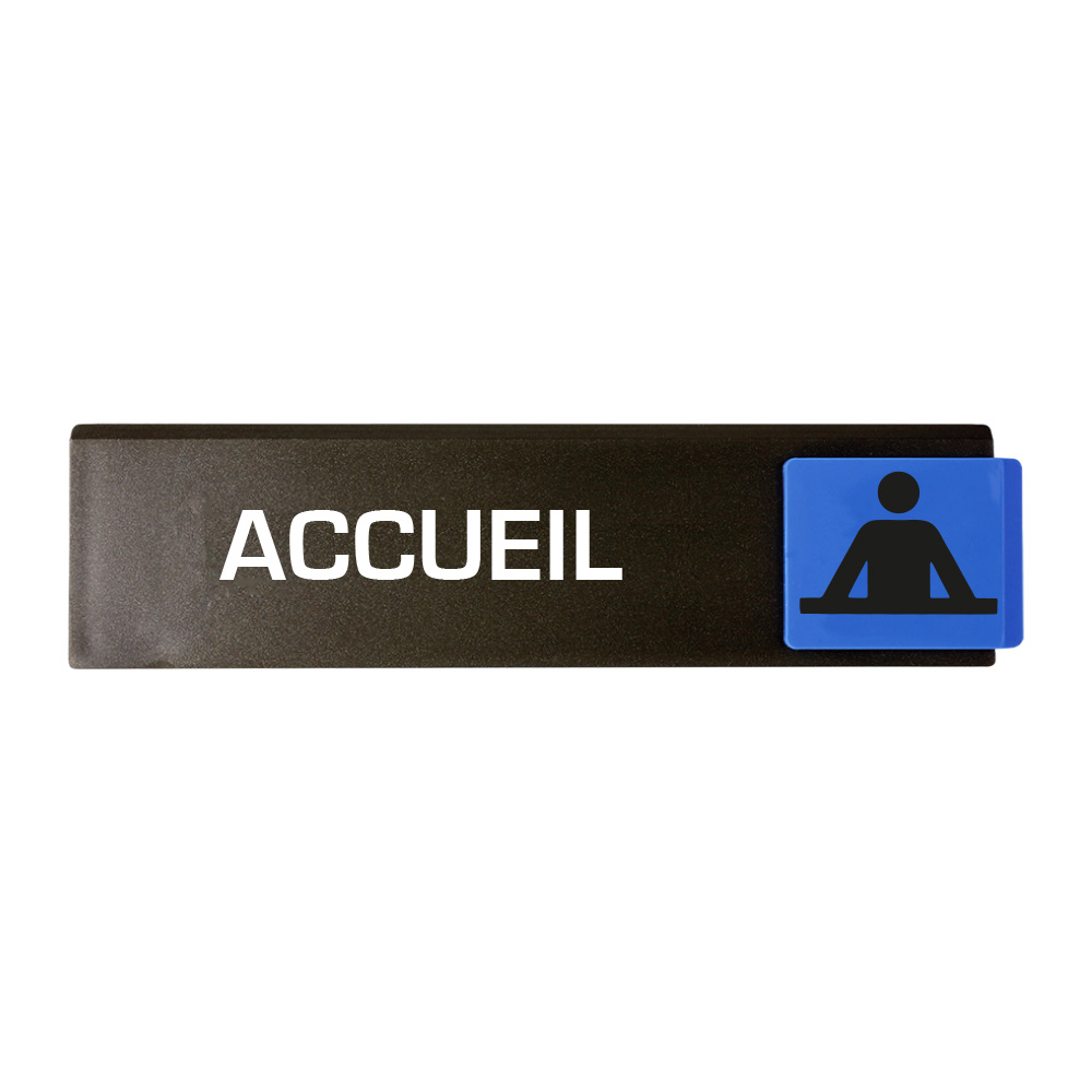 Plaque de porte Accueil - Europe design 175x45mm - 4260884 | Leroy Merlin