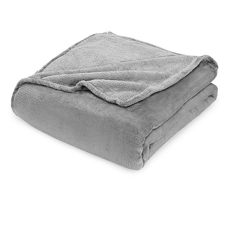 Manta de peluche Manta de interior Manta mullida Cálido -Gris ...