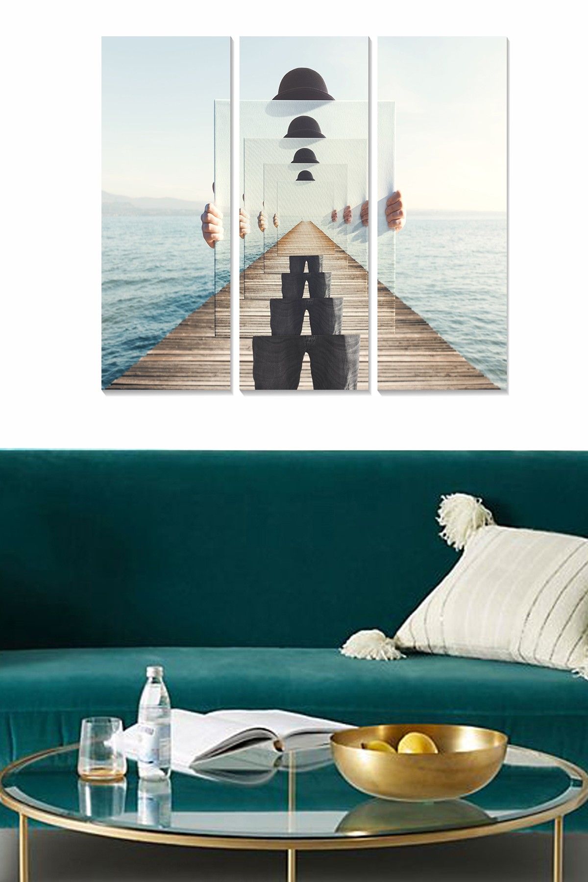 Triptyque Fabulosus L70xH50cm Motif Photo effet Droste | Leroy Merlin