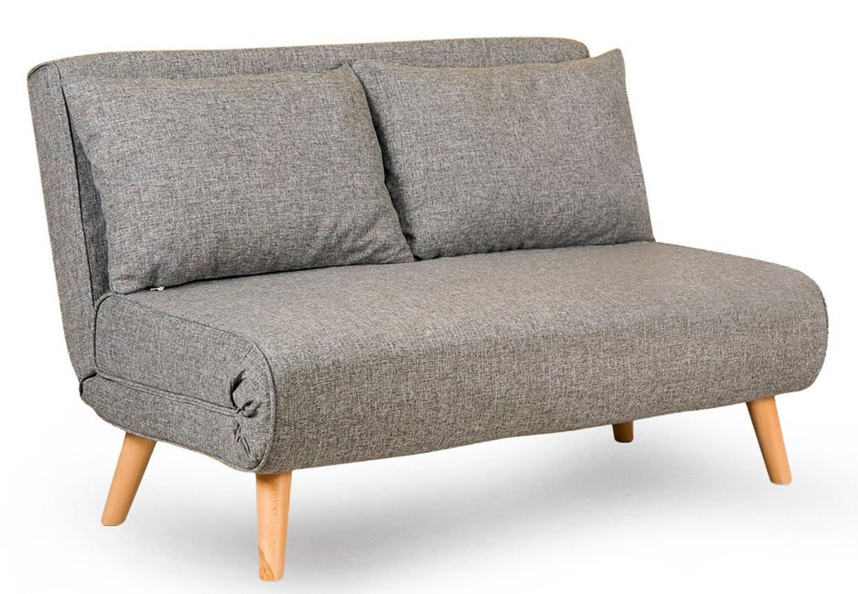 Fauteuil convertible tissu multipositions Relika-Couleur Gris clair-2 ...