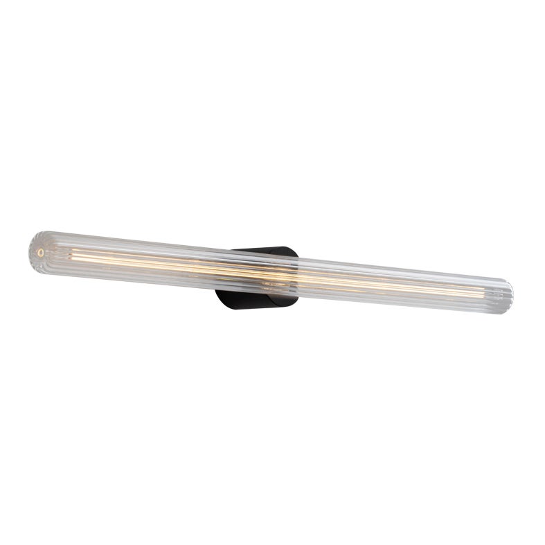 Aplique de baño LED negro POTTER con bombilla S14d a rayas, 2700K, IP44 ...