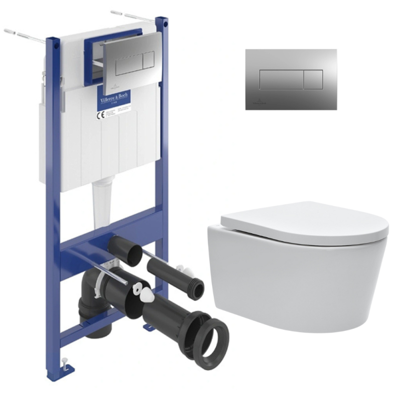 Pack WC Bâti-support + WC Swiss Aqua Technologies sans bride et ...