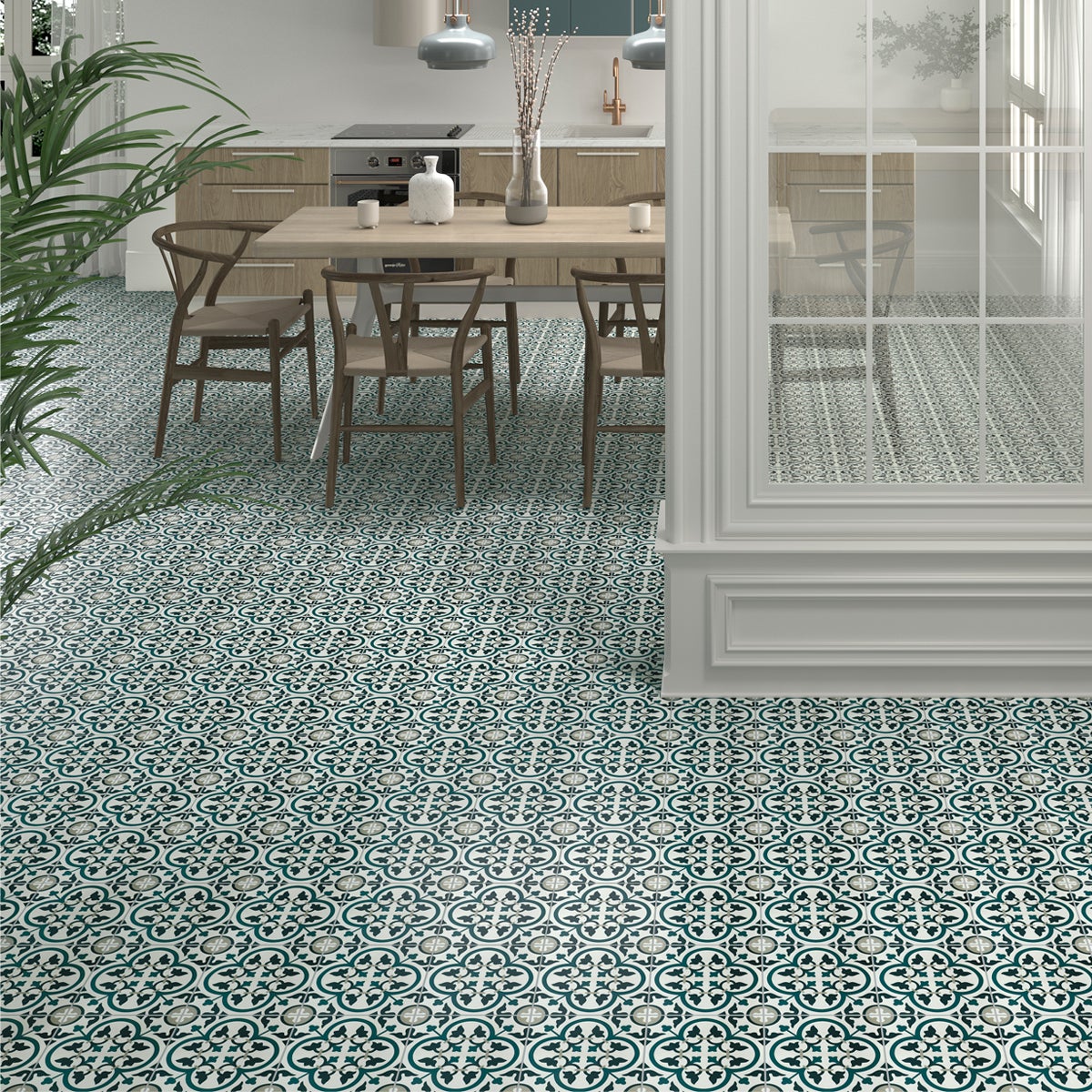 Carrelage sol effet carreaux de ciment Montaigne St-Etienne 20x20 cm ...