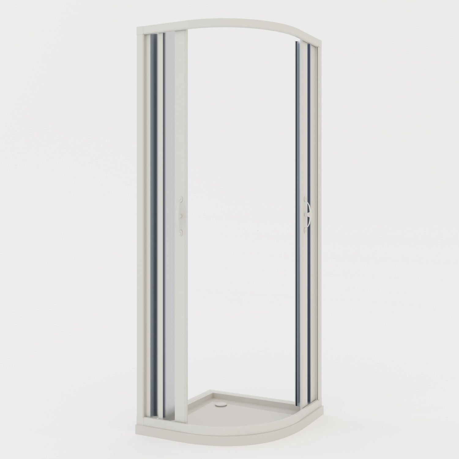 Mampara de ducha plegable semicircular 80x80 CM Semicircular de PVC mod ...