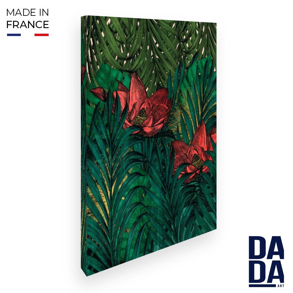 Toile Fleurs rouges / 60x90cm / Fabriqué en France / DADA ART | Leroy ...