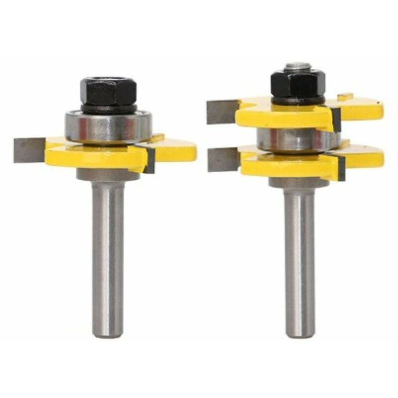 Ranura y lengüeta fresa conjunto 3 ranuras 12,7 mm vástago en forma de ...