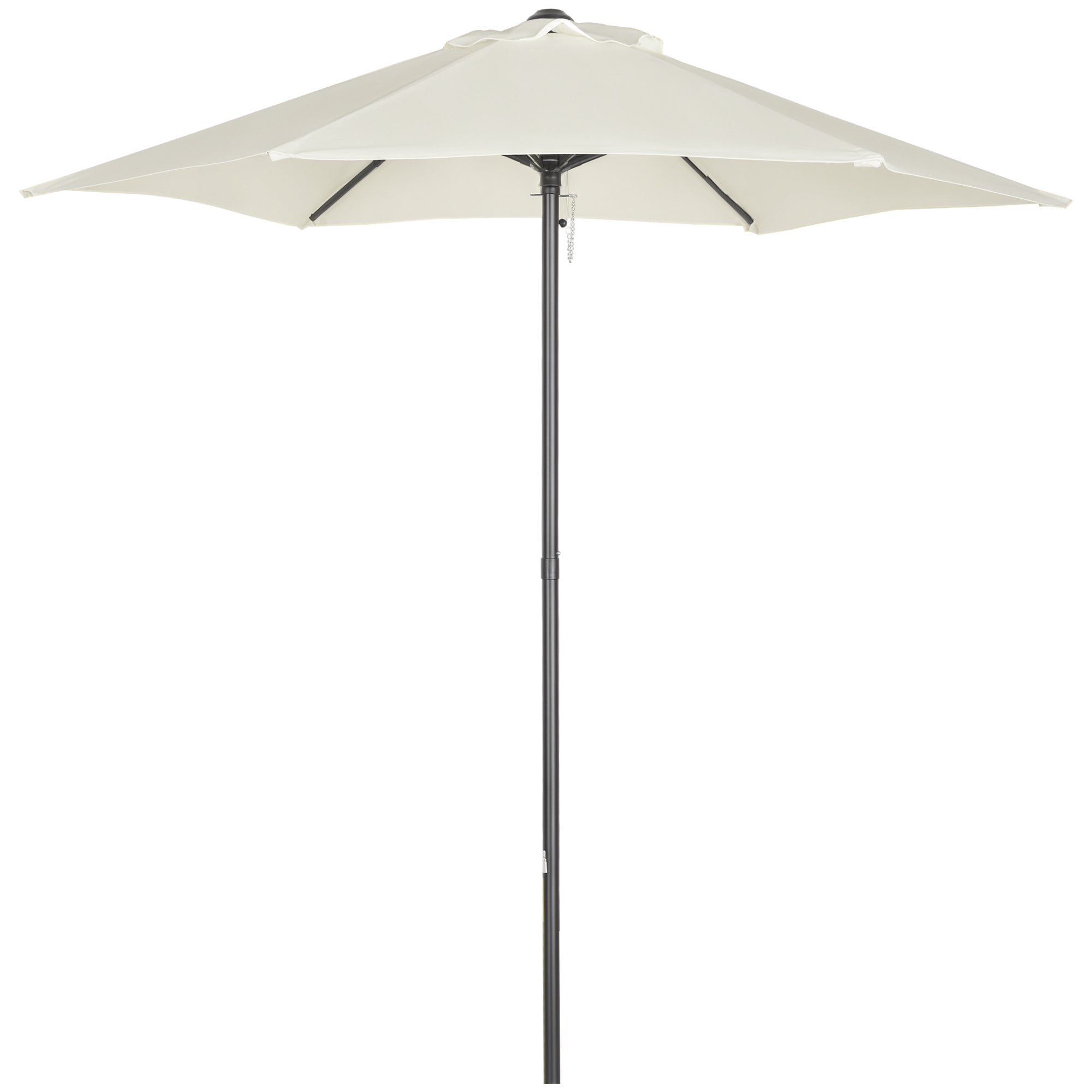Parasol de jardin rond 2 x 2 m avec mât central en aluminium, beige ...