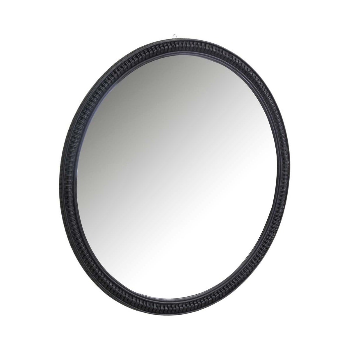 Grande specchio rotondo in rattan nero | Leroy Merlin