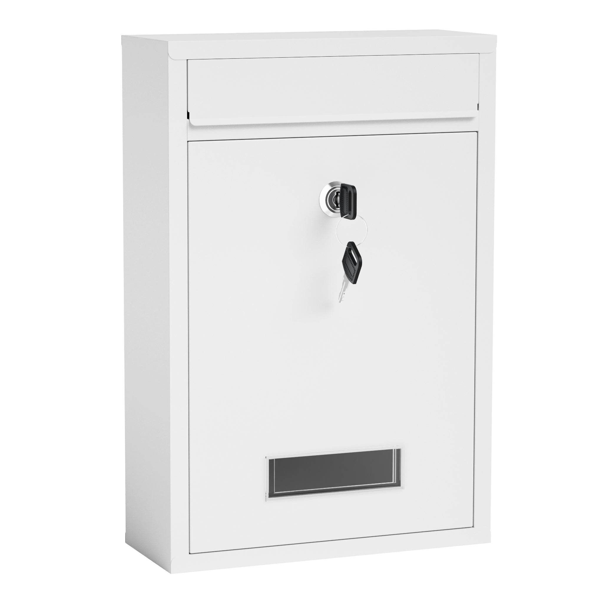 Wiltec Buzón V11 blanco casilla de correo de pared de acero con ...