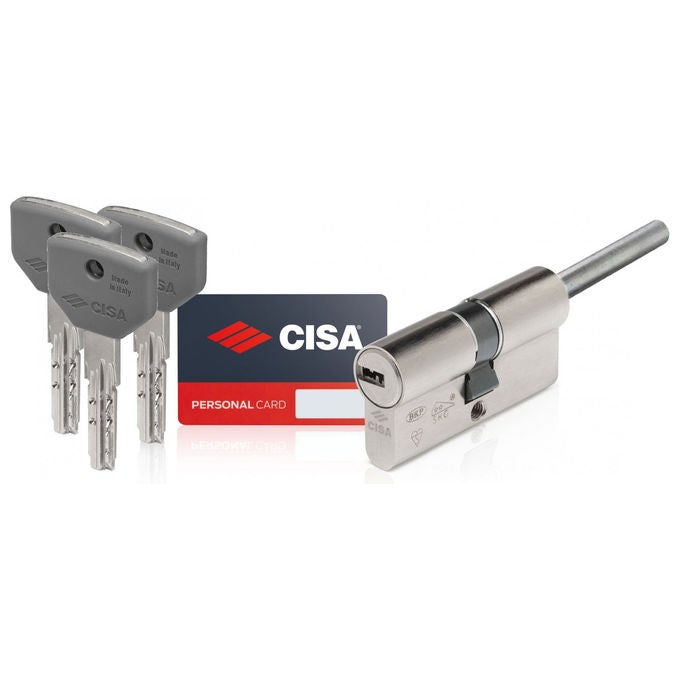 CYLINDRE EN FORME ASIXP8 PRO CISA BOUTON OTT.NICH.SATIN CLÉS 5+1 MM 80 30+50 | Leroy Merlin