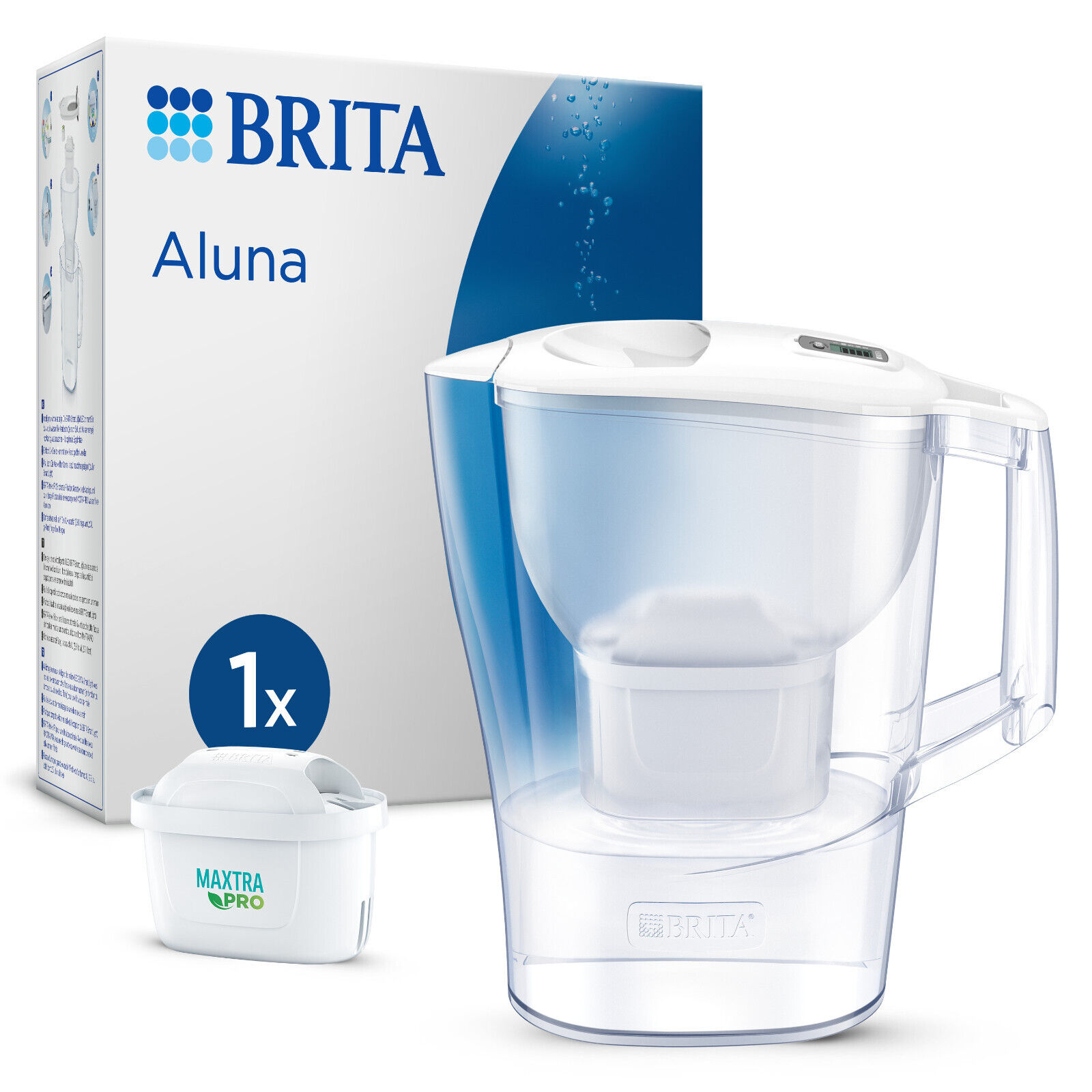 BRITA Caraffa filtrante acqua Aluna (2.4L) incl.1xfiltro BRITA MAXTRA ...