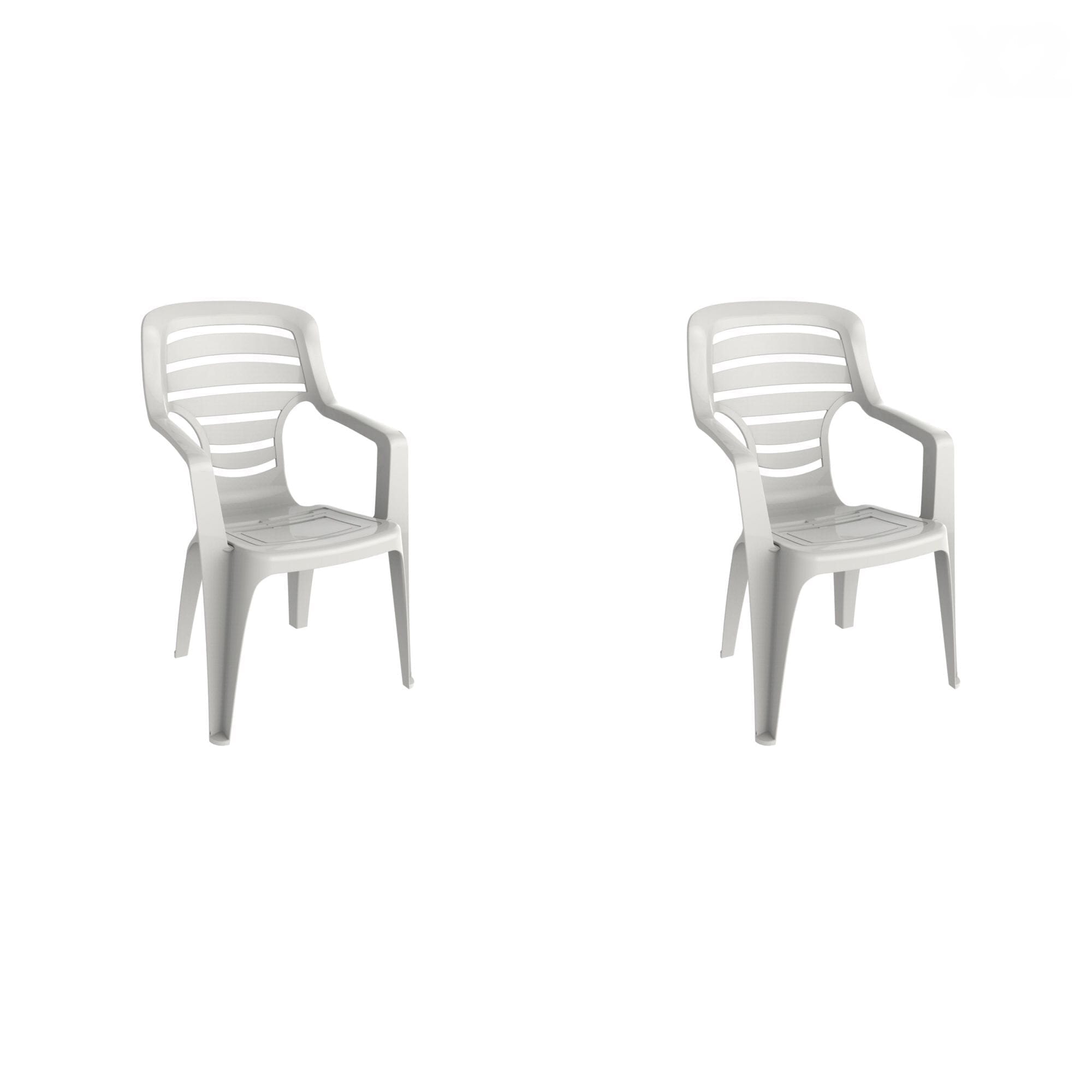 Garbar PIREO Set 2 Silla Con Brazos Interior, Exterior Blanco | Leroy ...