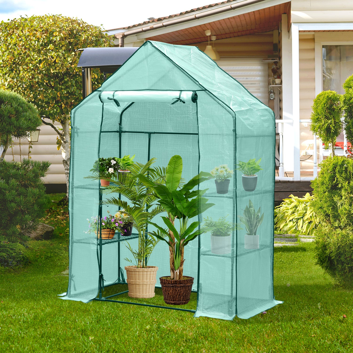 Serre de Balcon-Jardin-Terrasse en PE, Serre à tomate avec porte, Serre ...