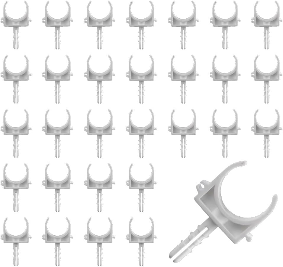 Clips de Tuyau en Plastique, 30 pièces Support en U, Clip de Tuyau en ...