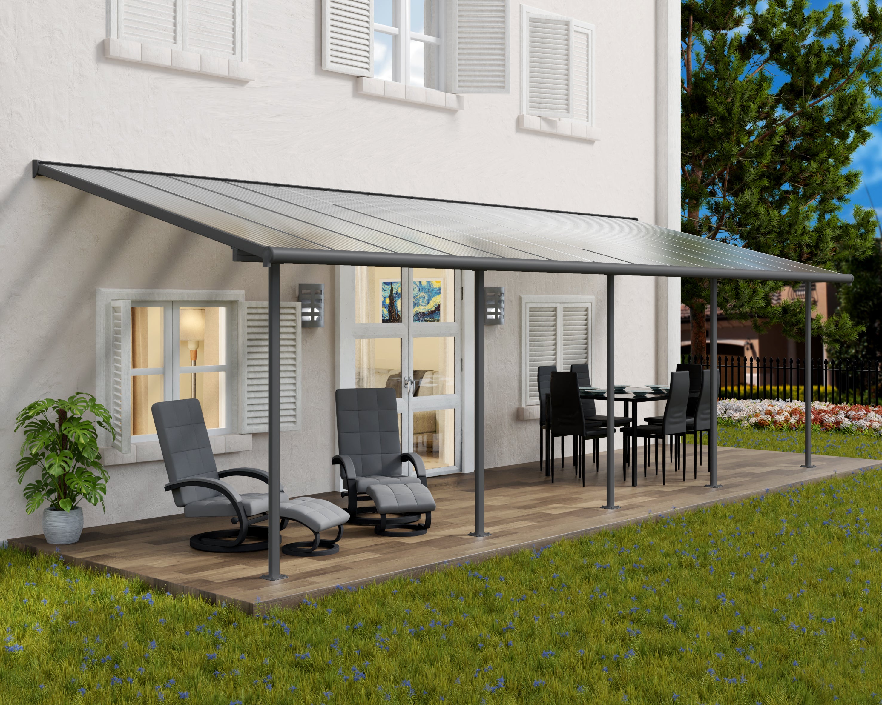 Canopia Pergola Sierra Gris 860 X 299 | Bricoman