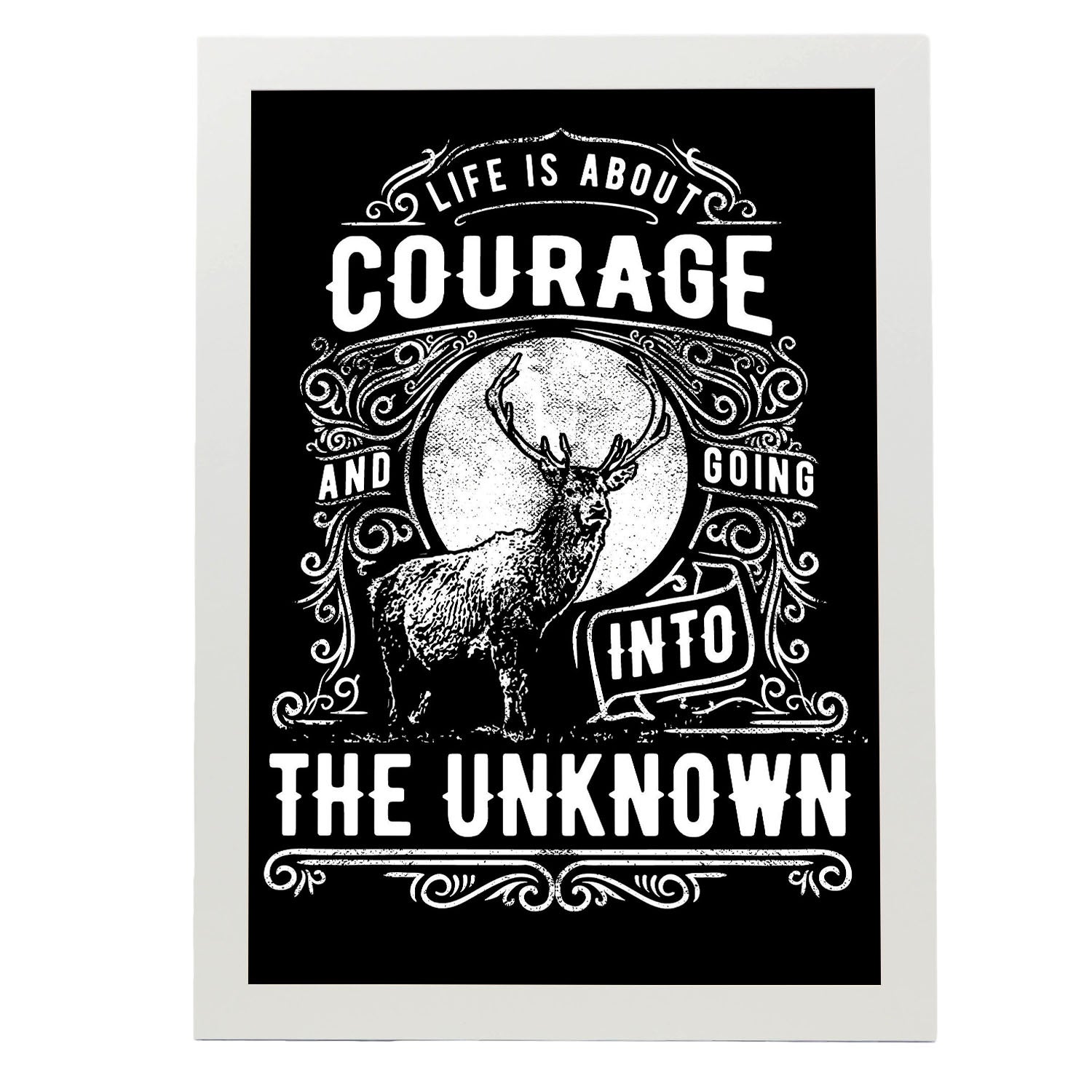 Affiche De Vie Est Une Question De Courage Inspiré Par D'aventure Cadres Décoratifs Pour Votre ...