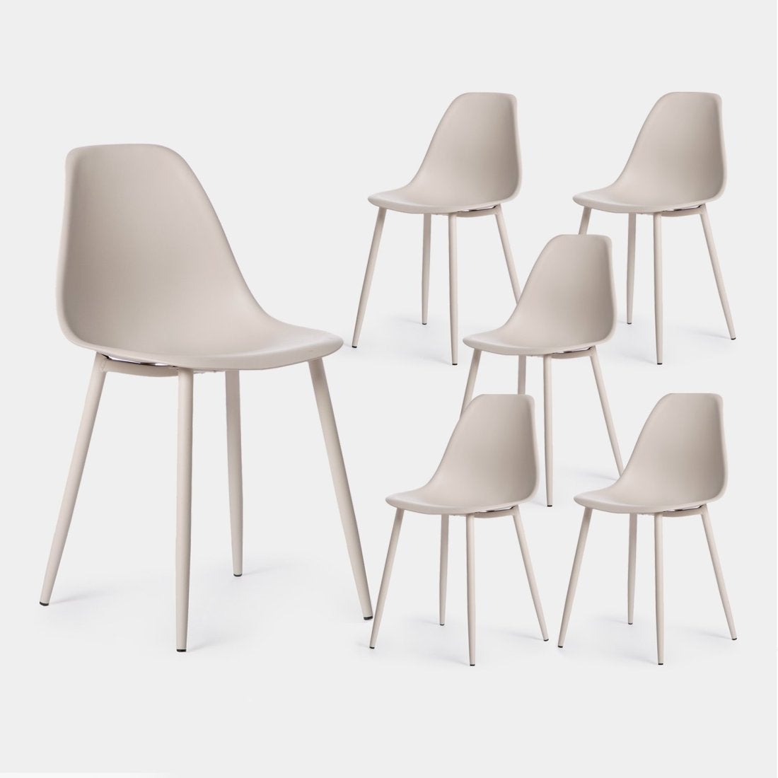 Packs 6 sillas Beige 45 x 80 cm | Leroy Merlin