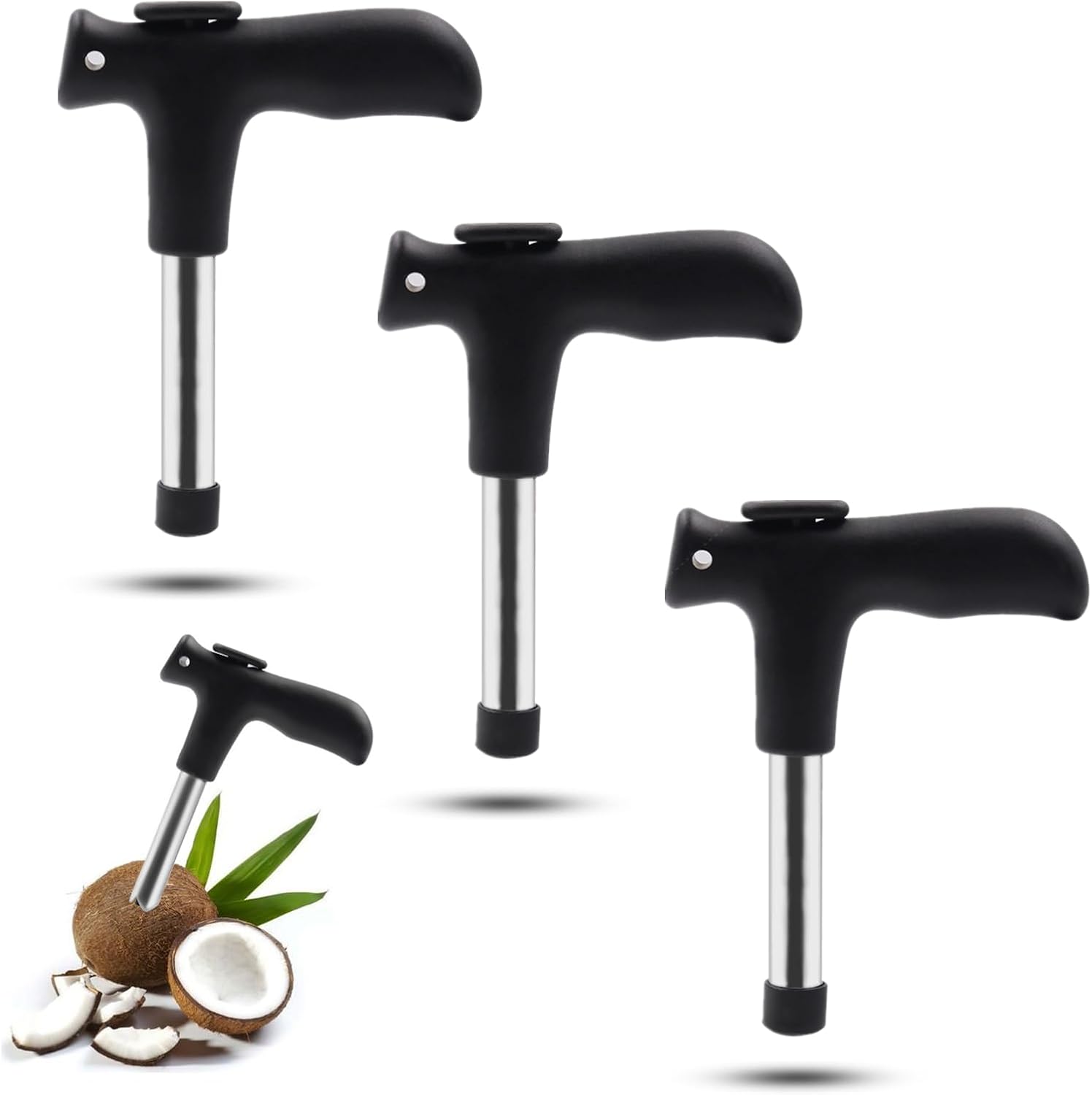 Juego de 3 abridores de coco profesionales para jugo de agua de coco ...