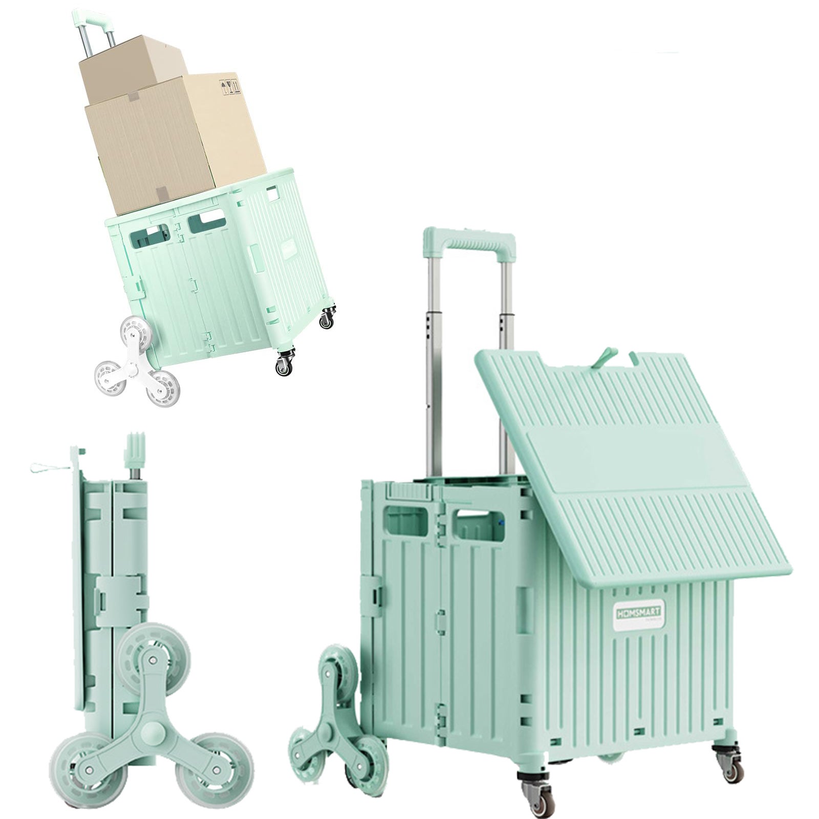 Chariot à roulettes pliable pour monter les escaliers, chariot de ...