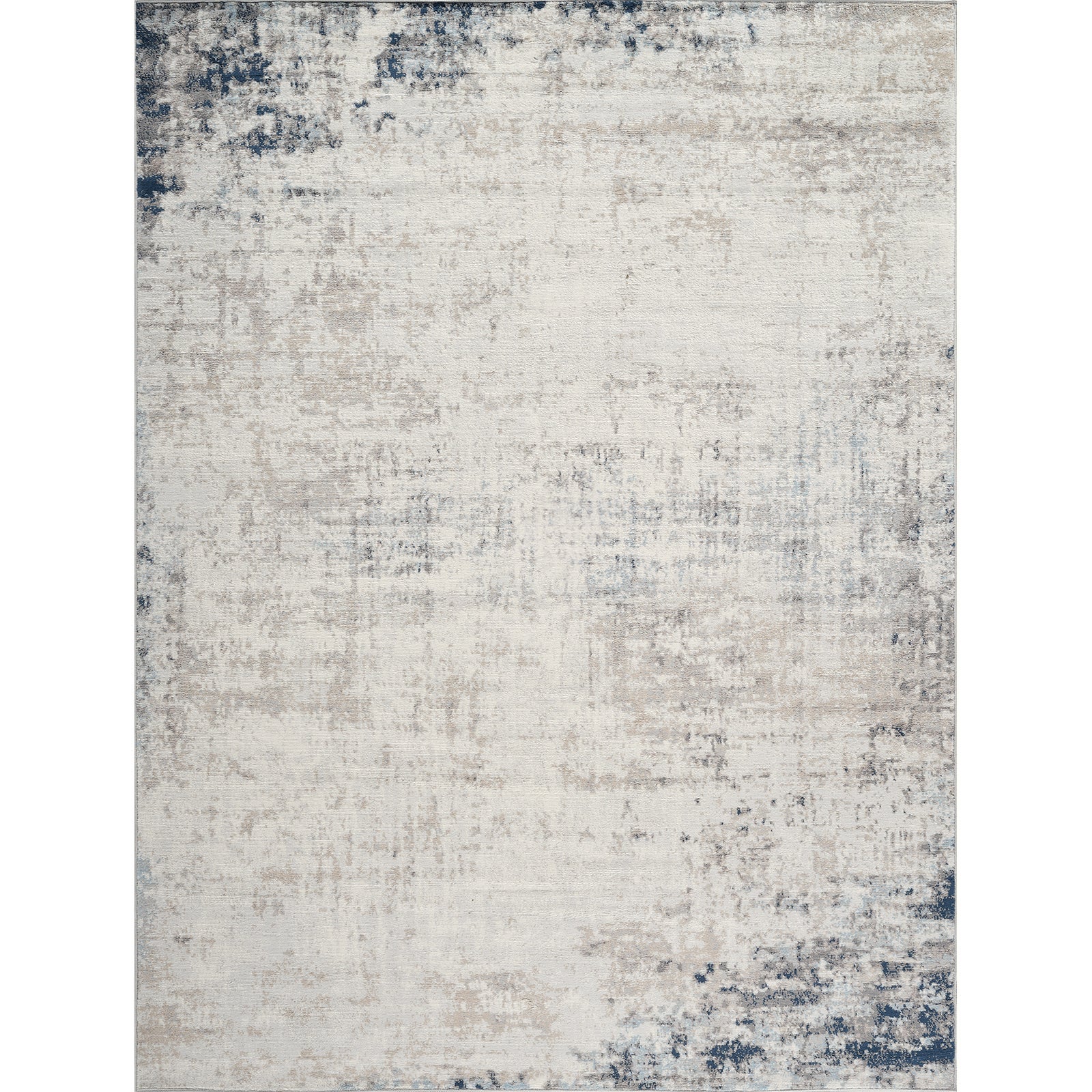LIVABLISS Tapis Abstrait Moderne Ivoire/Gris/Bleu 160x215 | Leroy Merlin
