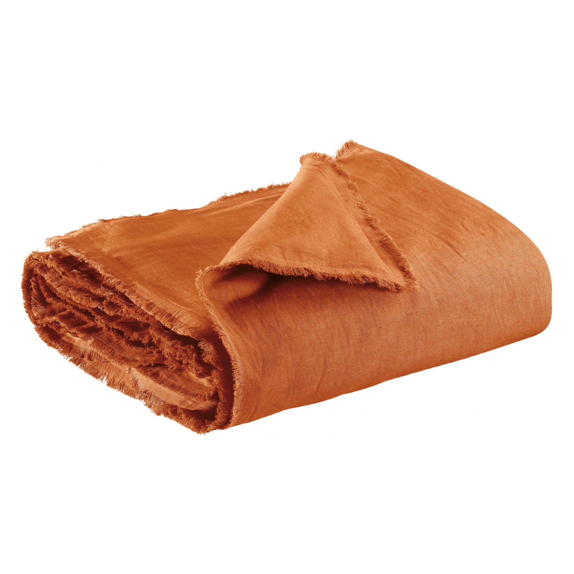 Edredón liso Laly Cobre 85 x 200 cm Cobre 85 x 200 cm Vivaraise | Leroy ...