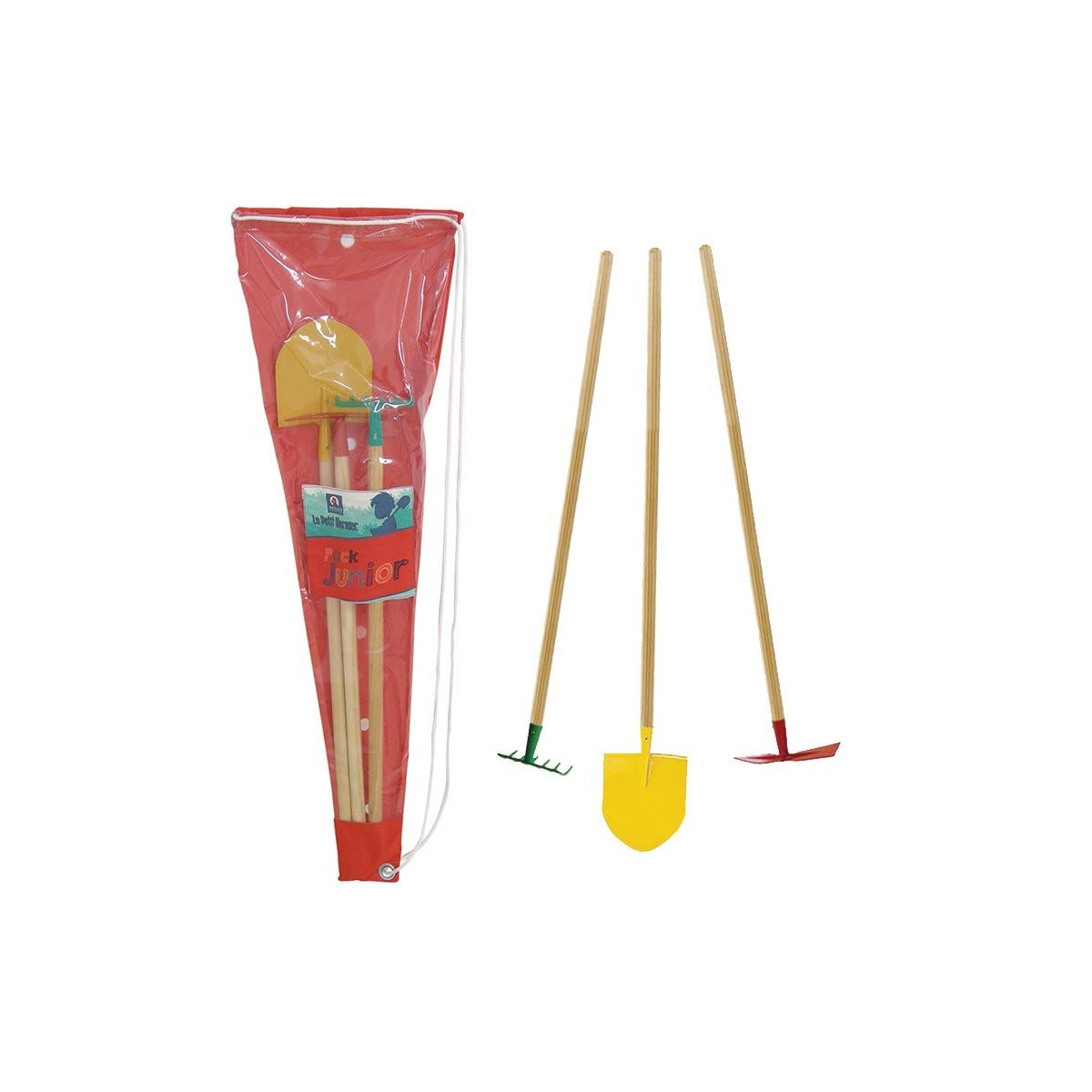 Juego de 3 herramientas de jardín para niños + bolsa de transporte Pala ...