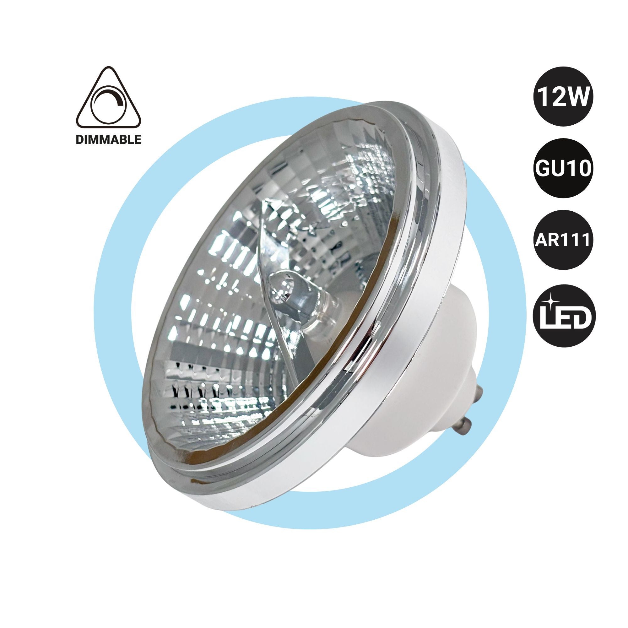 Bombilla LED Regulable - AR111 GU10 - 12W - 975lm - Blanco Frío | Leroy ...