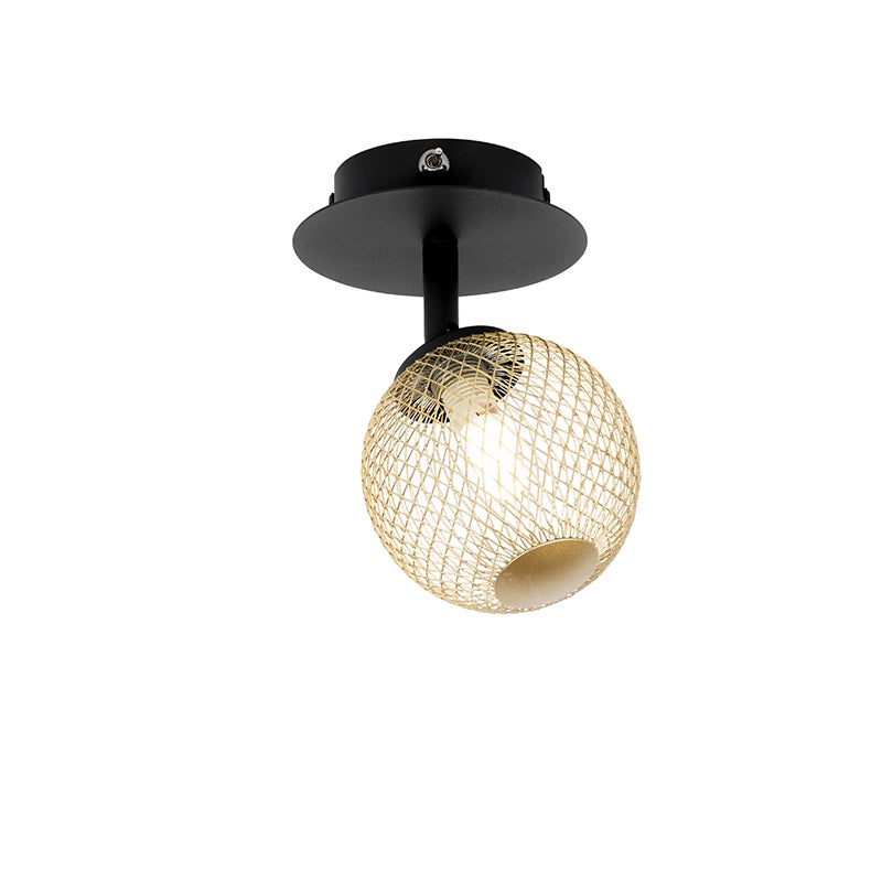 Foco negro con dorado regulable - Athens Wire | Leroy Merlin