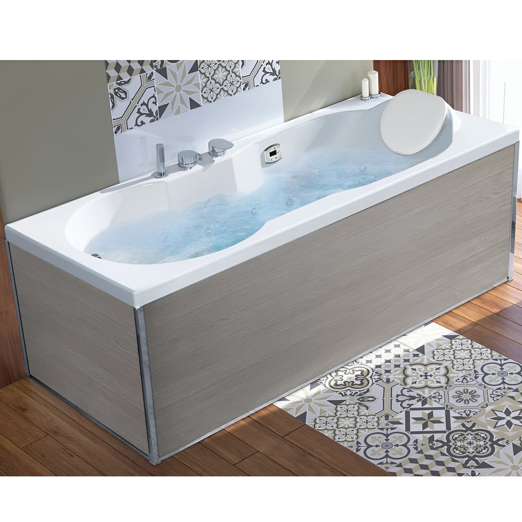 Retour de Tablier en acrylique BIOCRYL 70 couleur bois clair compatible ...